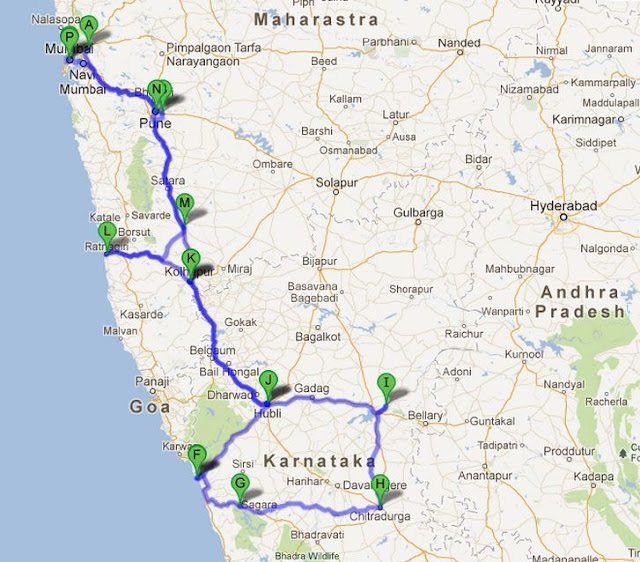 A Roadtrip to remember: The route...