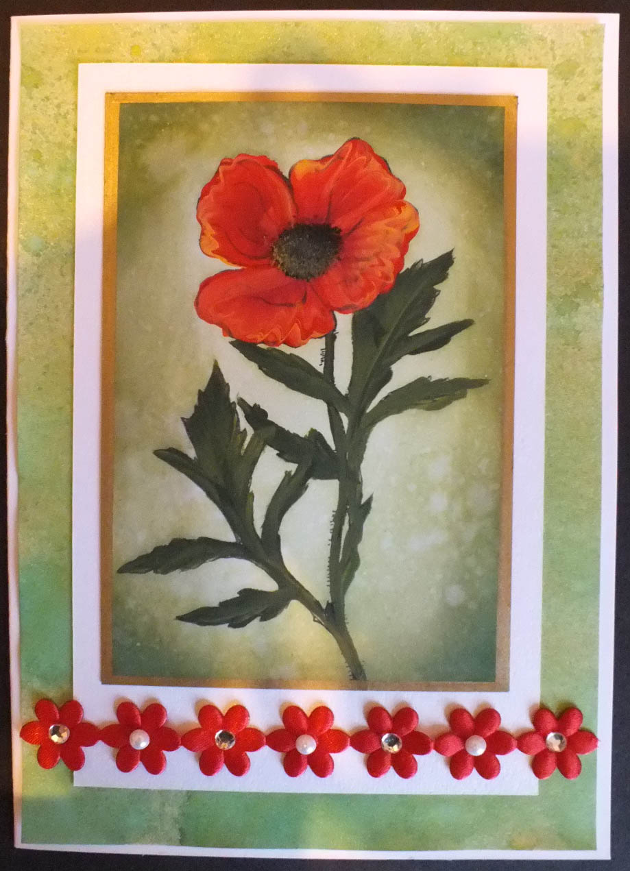 Designs on Craft: Single Poppy Card