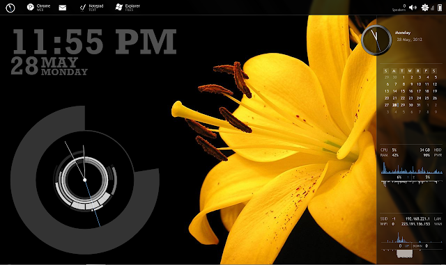 I started something: Desktop Customization using rainmeter