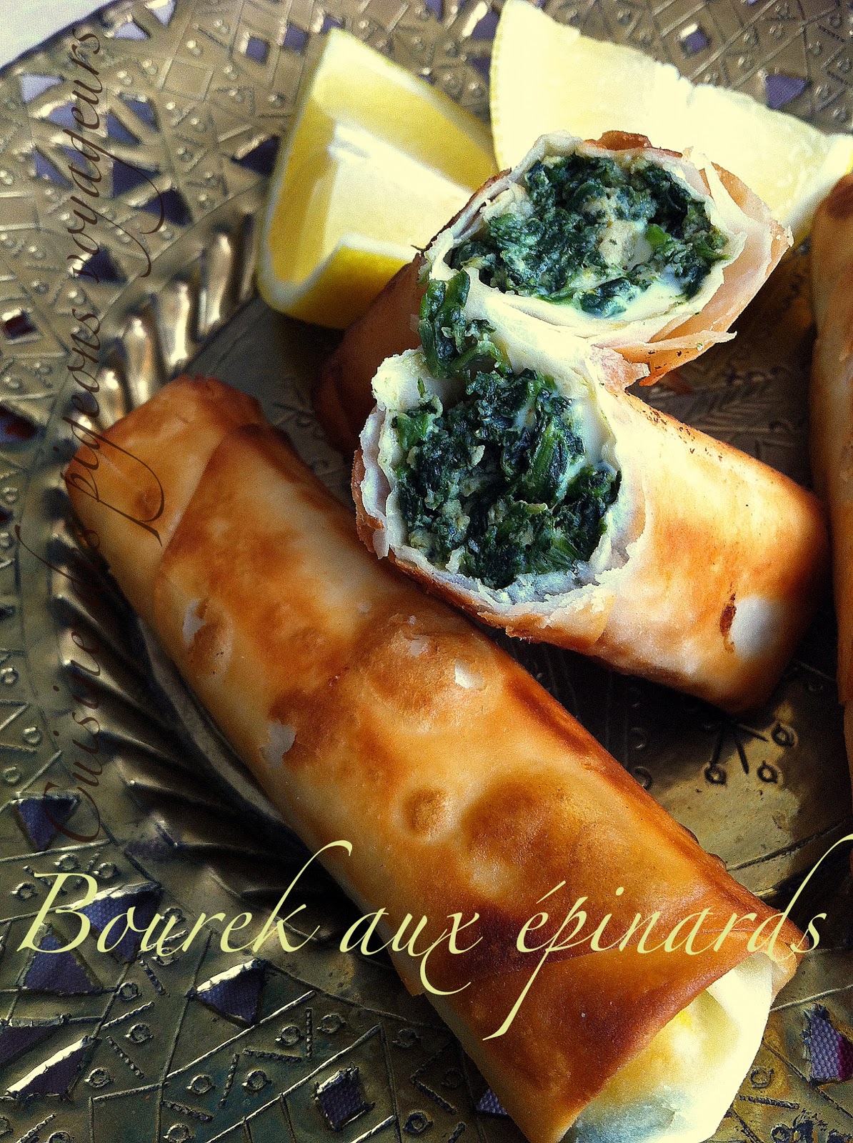 C@hier de recettes...des pigeons voyageurs!!: Bourek aux épinards aux ...