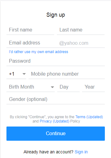 How to create new Yahoo email account - The Internet of Things for Dummies