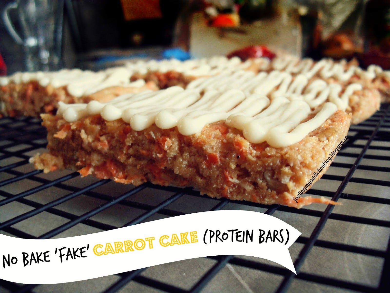 Feeding My Addiction: Raw No Bake Fake Carrot Cake {Protein Bars}