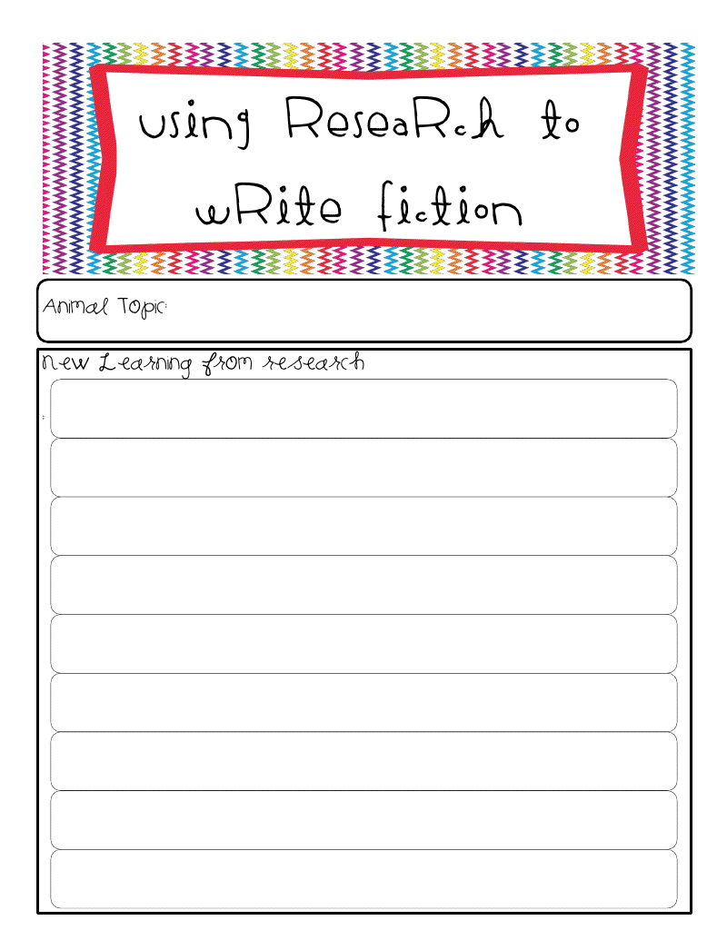 The Go To Teacher: Using Research to Write Fictional Stories