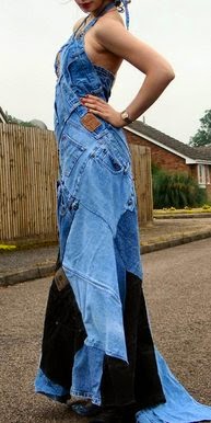 How to Recycle: Recycled Denim Jeans Dress