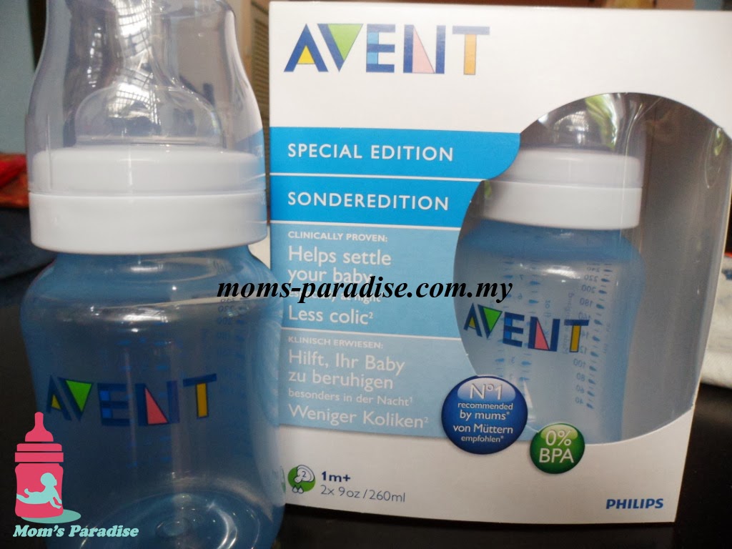 Mom's Paradise: Philips Avent Limited Edition 9oz Blue Bottles (Pack of 2)