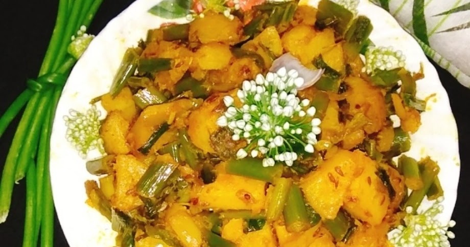 Vasusvegkitchen: Potato Spring Onion fry, Aloo hare pyaz ki sabzi, Aloo ...