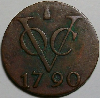 "MISPRINTED" ACIENT VOC COIN YEAR 1790 VERY " RARE " AND UNIQUE ...