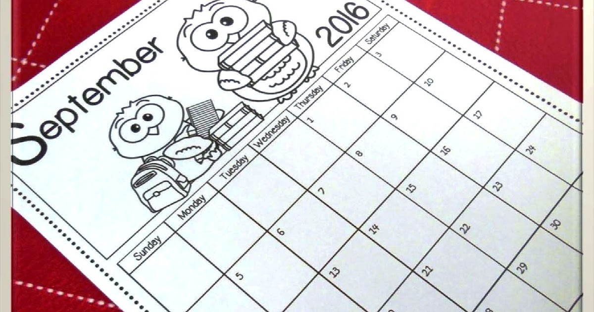 Lessons by Molly: Free School Calendar