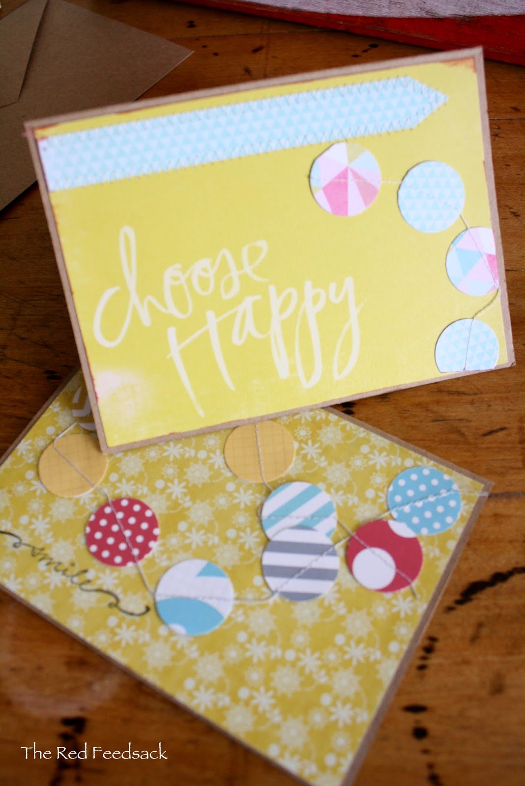 The Red Feedsack: Home-Made Cards {Tutorial}