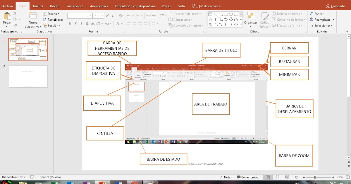 PARTES DE POWER POINT