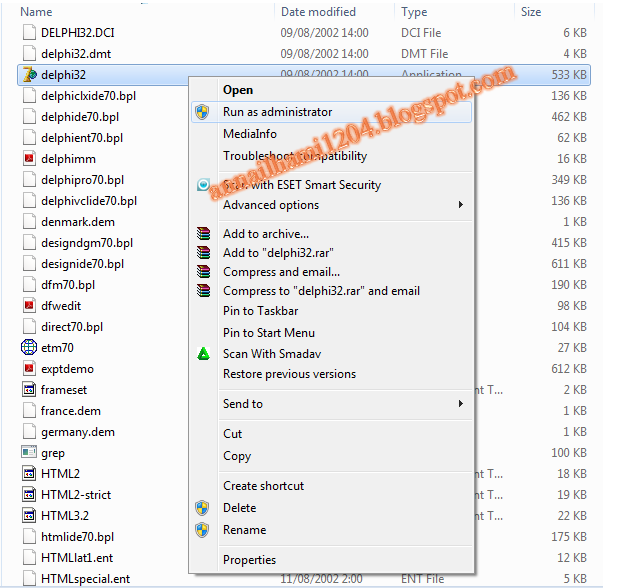 sikat terus: Cara Mengatasi Fatal Error pada PROGRAM DELPHI 7 sikat terus: Cara Mengatasi Fatal Error pada PROGRAM DELPHI 7