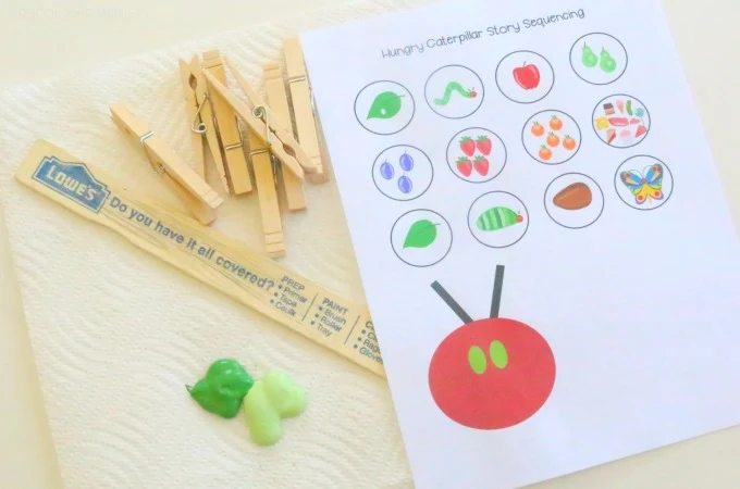 The Very Hungry Caterpillar Sequencing Printable | School Time Snippets
