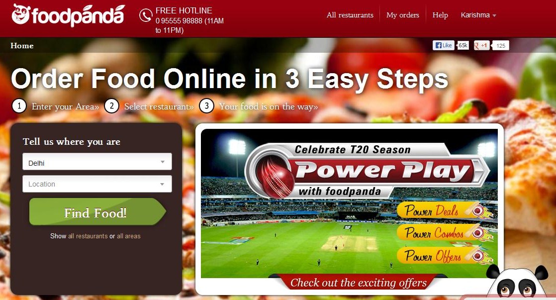 My experience with Foodpanda.in - Website Review | GingerSnaps