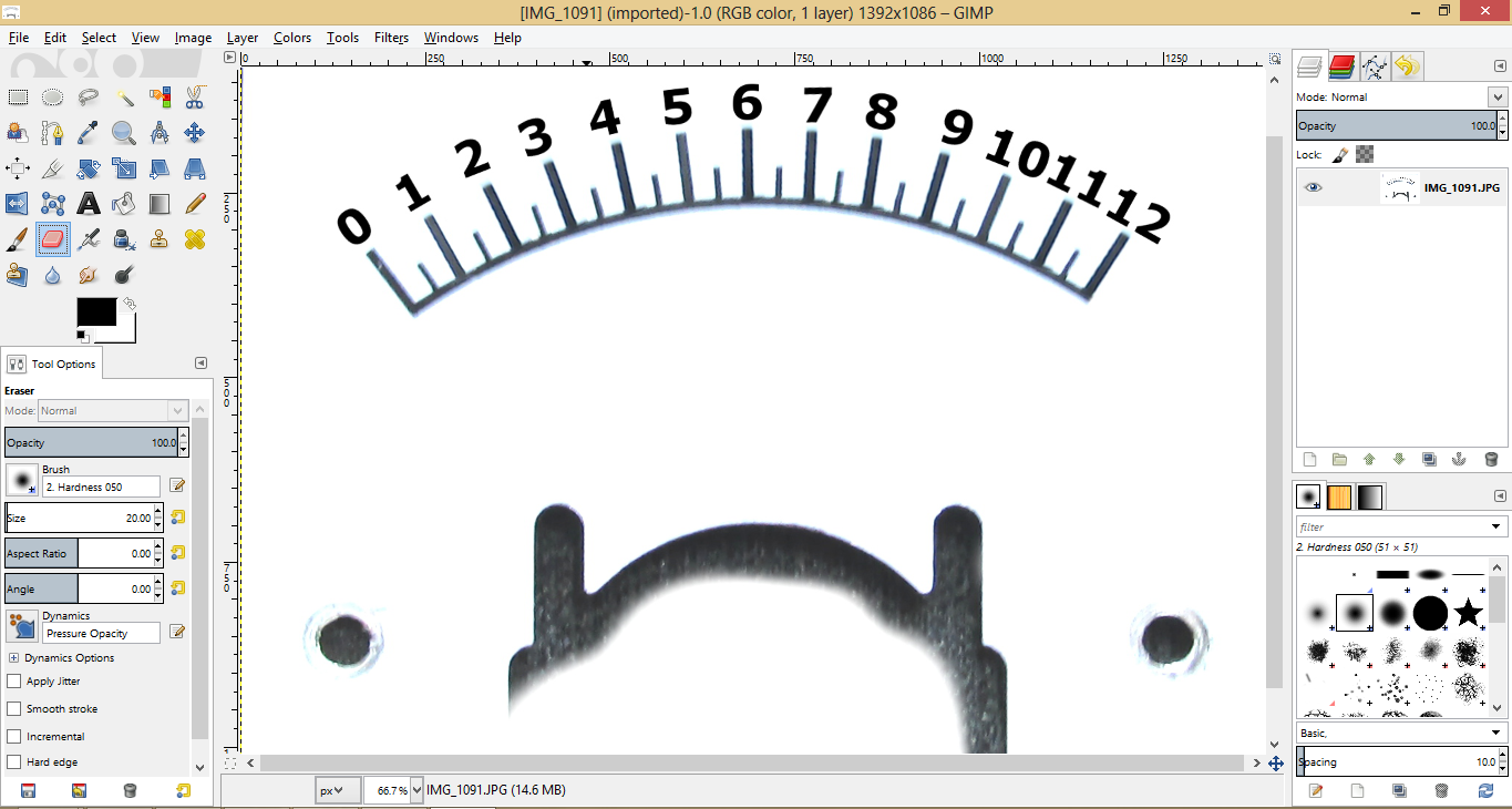 "O engenhocas": Relógio com 2 voltimetros - Part5 - Preparar a escala