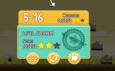 Angry Birds Level 5-16 Cleared!!!!