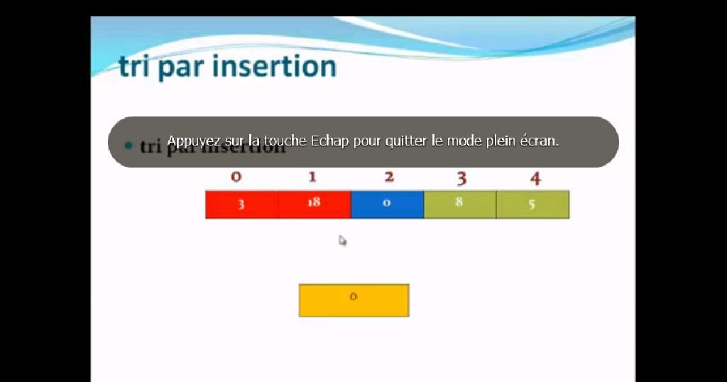 algorithme (les tableaux) : tri par insertion ~ DÉVELOPPEMENT INFORMATIQUE
