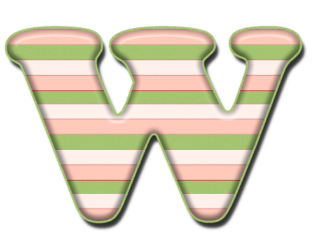 Abecedario con Rayas Horizontales. Alphabet with Horizontal Stripes ...