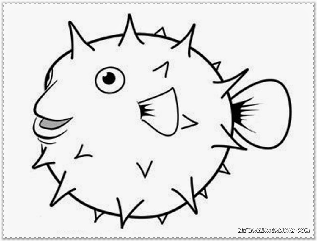 Printable Coloring Pics Of Blowfish Coloring Pages