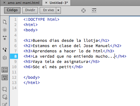 Lidia González: Ejercicio 5: HTML