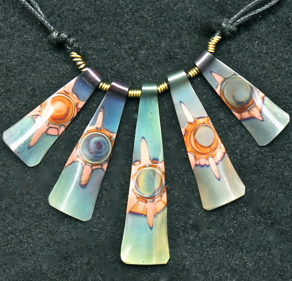 Gorgeous Heat Patinated Copper Jewelry by Dawily / The Beading Gem