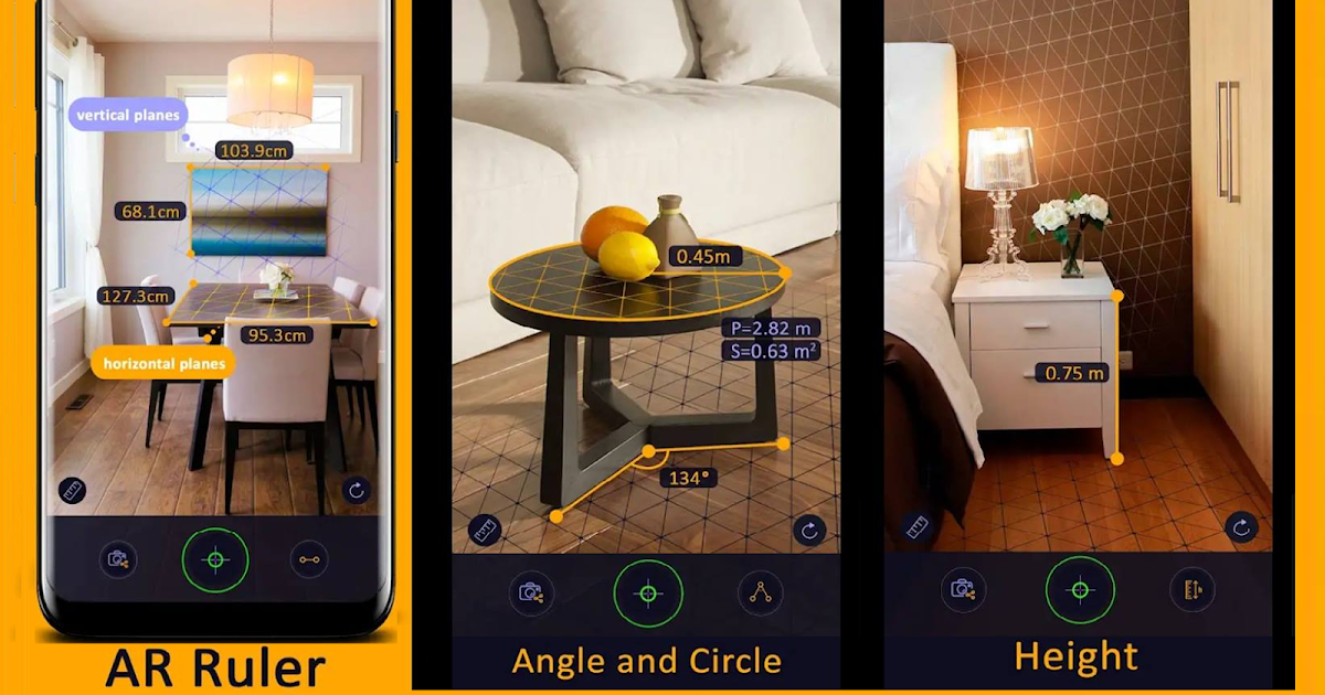 Application to measure the lengths and distances by phone camera with ...
