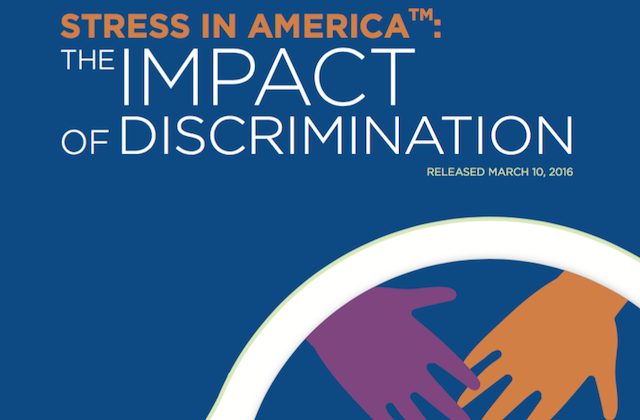 Views From The Edge: Study: Discrimination can cause stress