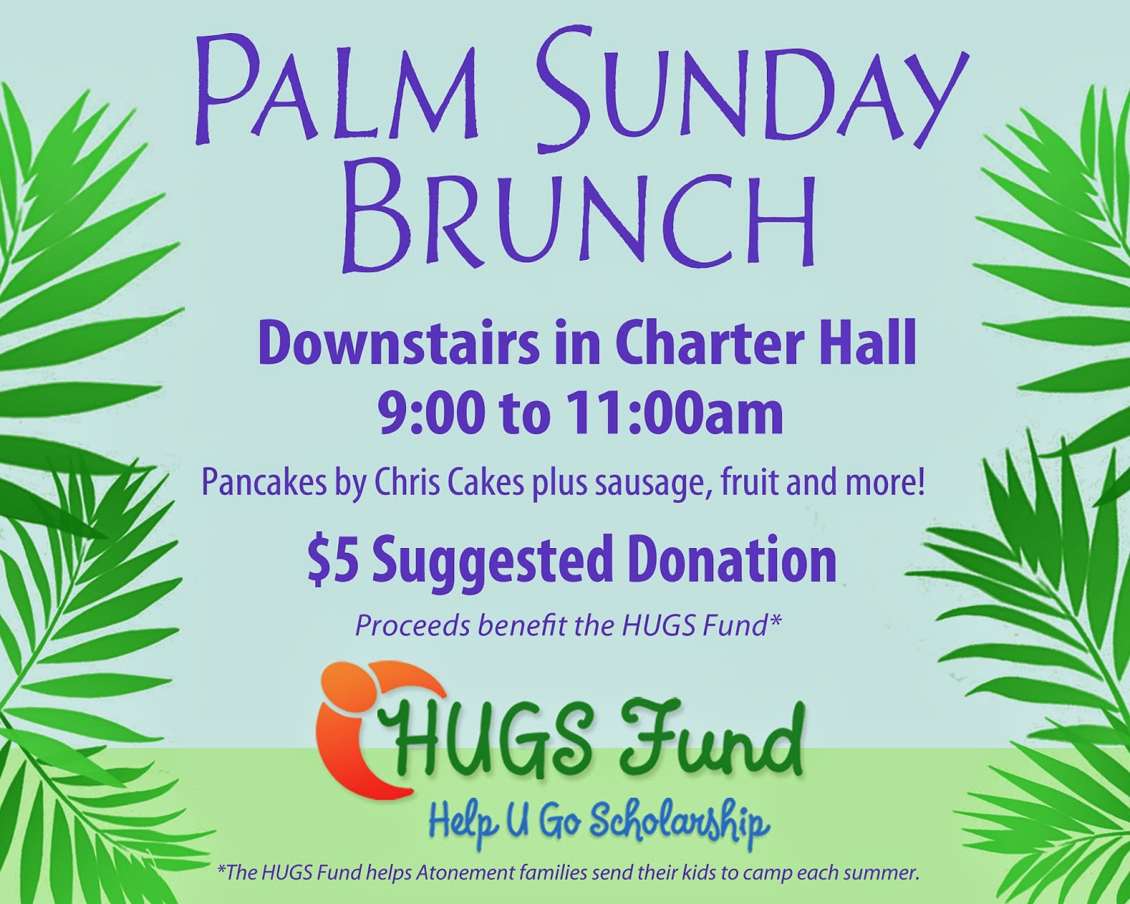 ALC Lent Easter 2014: Palm Sunday Brunch Signage