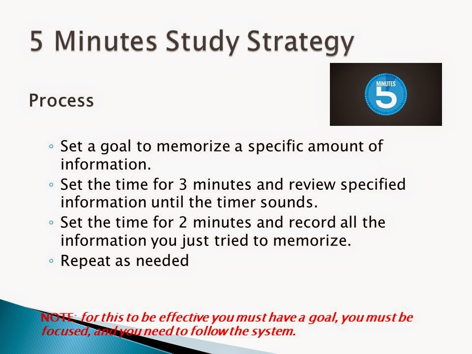 How to Study Using the 5 Minute Study Strategy | The Learning Cafe