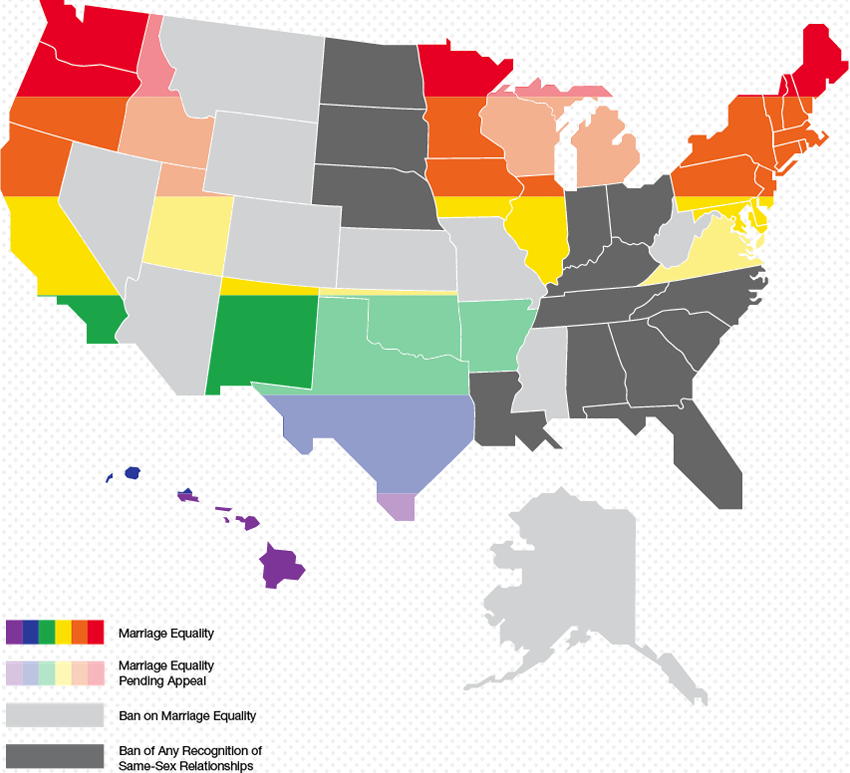 Welcome to my world.... : A Map Of Marriage Equality In The U.S. From ...