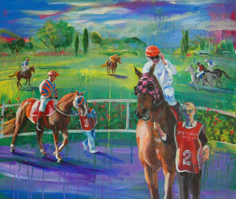 Bauer Bower : Brisbane Racetrack Paintings - Equestrian Art