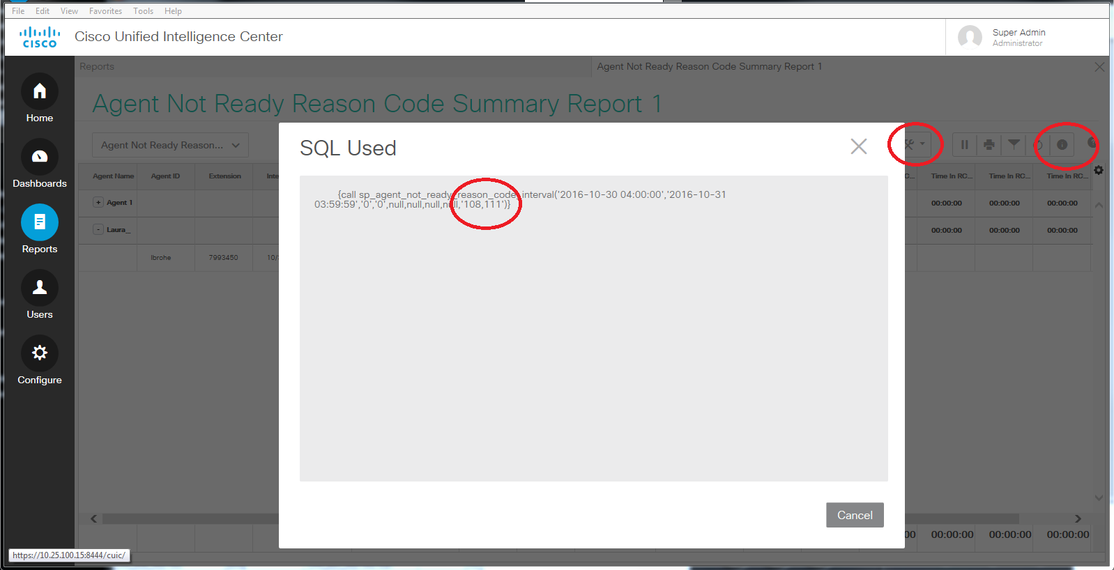 Web Maxtor: UCCX CUIC Not Ready Custom Reason Codes