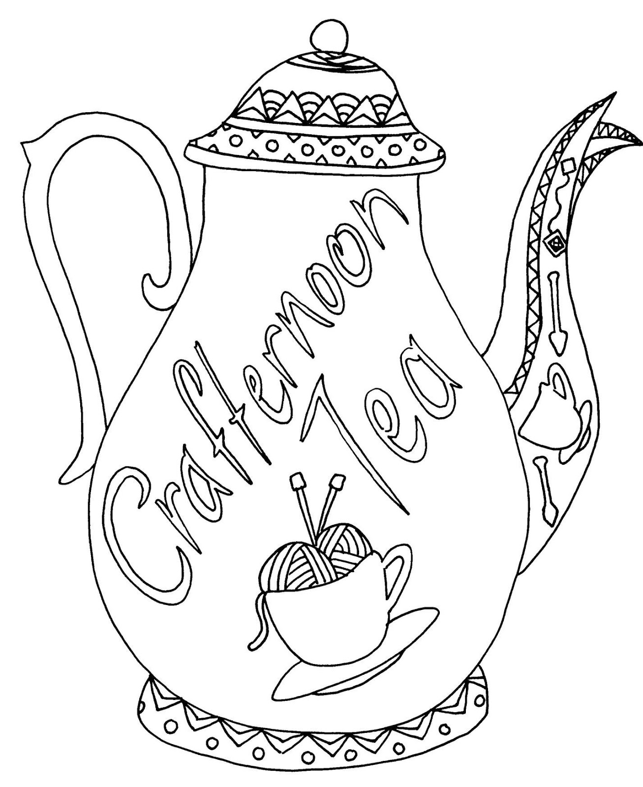 Afternoon Tea London Coloring Pages
