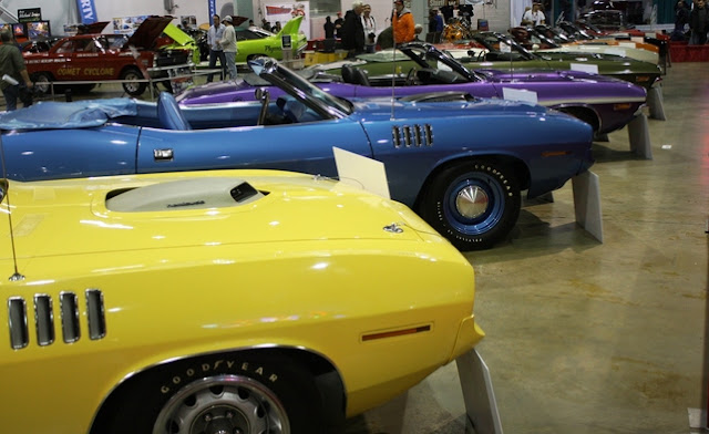 Just A Car Guy: Hemi Cuda Convertibles, all the 71's plus a couple 70s