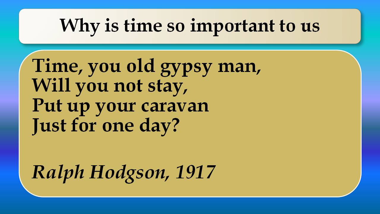 Grade 10: Unit Five: Time