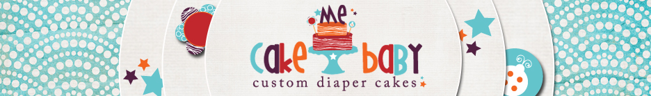 Kaylee Bug Design: Cake Me Baby - Diaper Cake Custom Logo