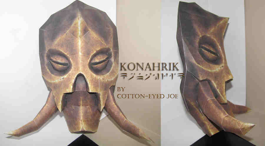 Skyrim Konahrik Dragon Priest Mask Papercraft | Papercraft Paradise ...