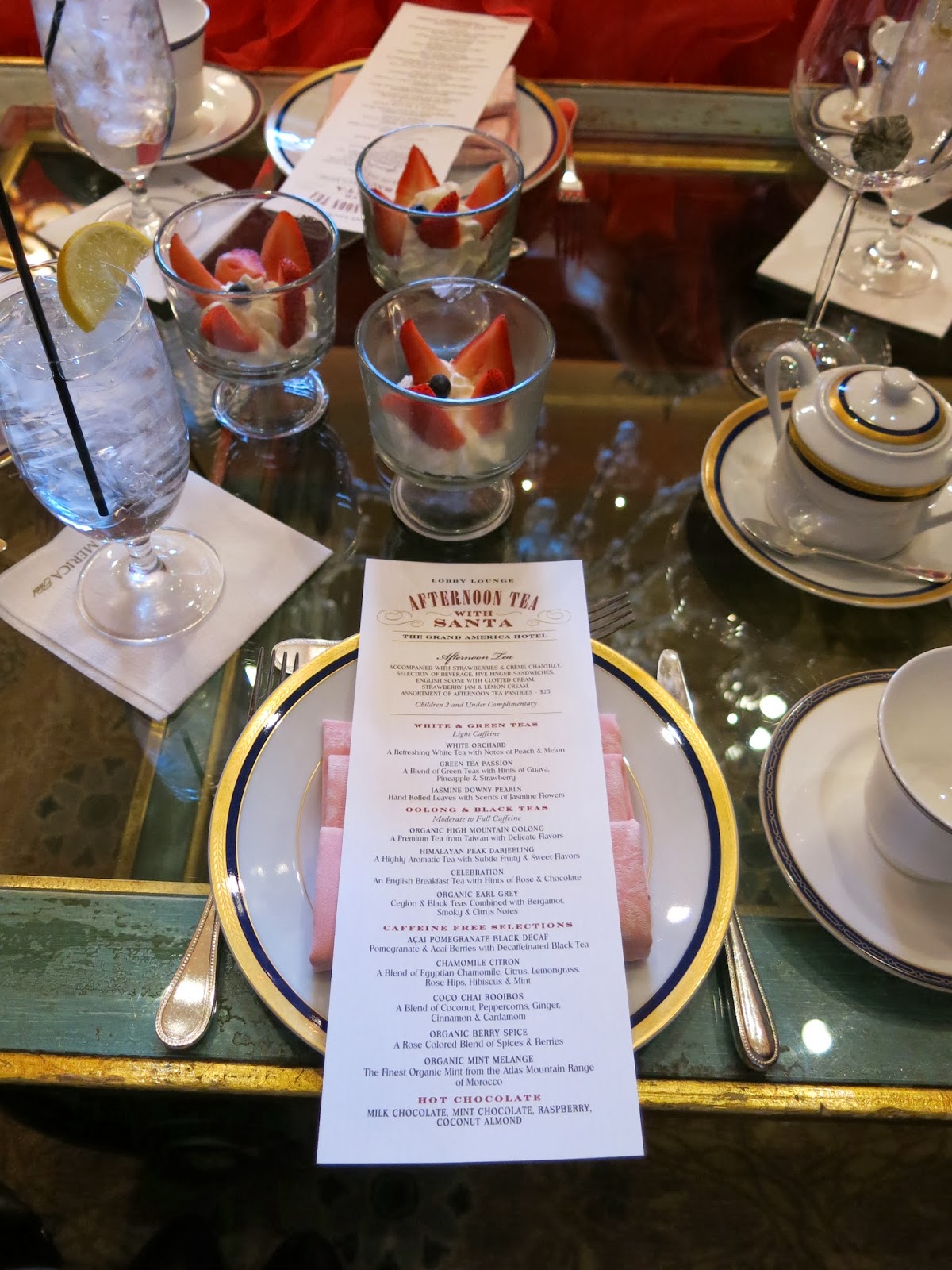 Afternoon Tea With Santa at the Grand America Hotel - Purple Chocolat Home