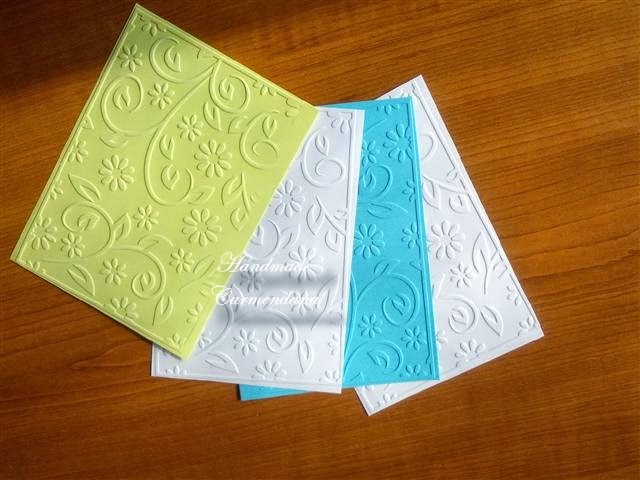 Felicitari handmade (realizate manual): Carton embosat