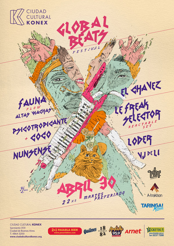 l a g r o s s a r o c k: GLOBAL BEATS FESTIVAL EN EL KONEX