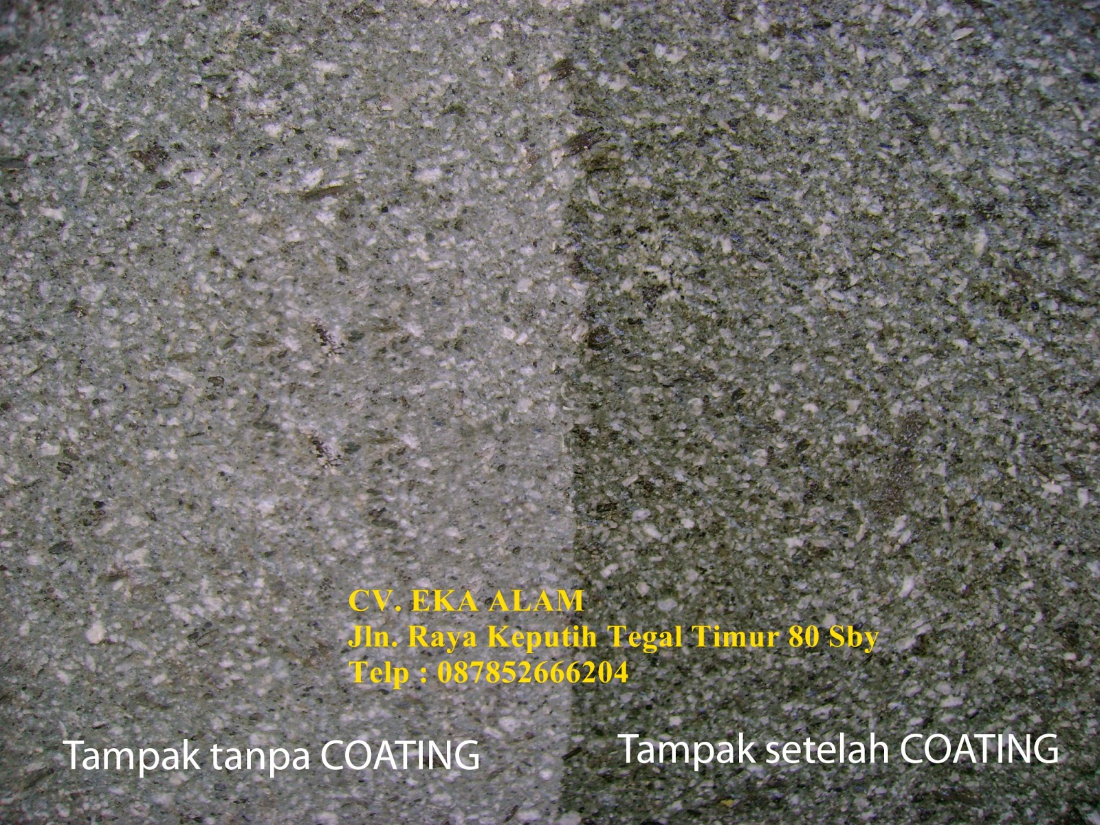 BATU ALAM " CV. Eka Alam Sby " : PELAPISAN BATU DENGAN COATING