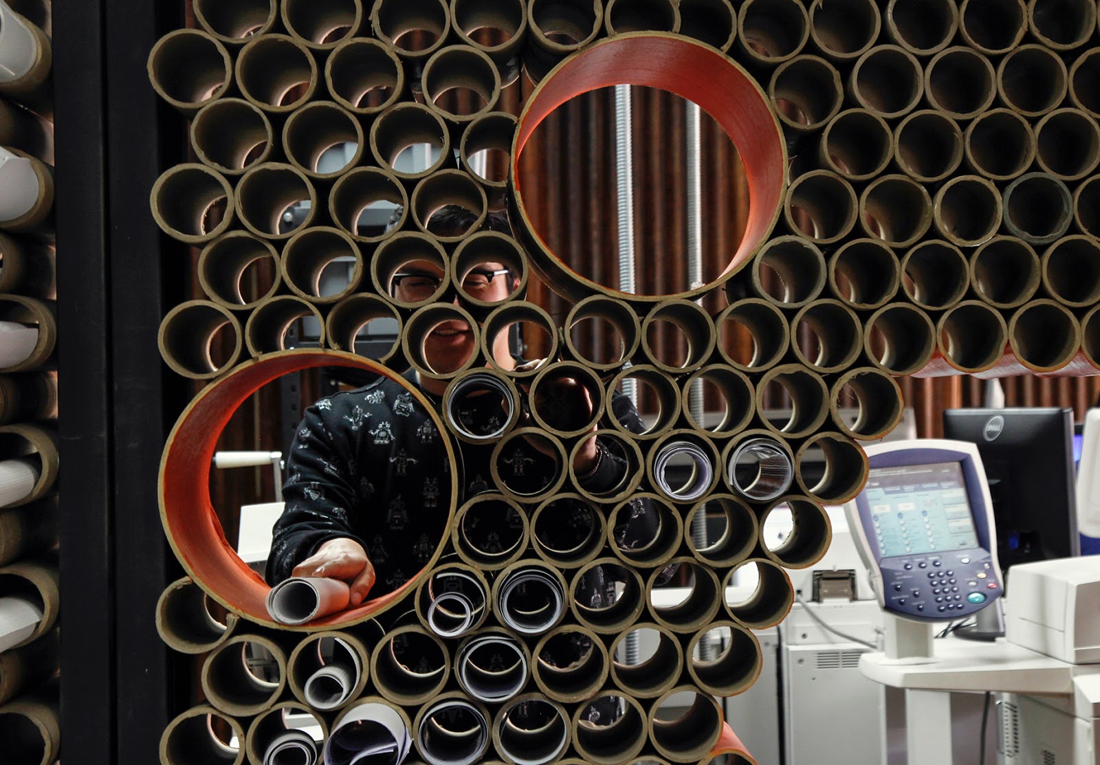 JORGE_VILLATORO_draft: Interior Design: Reusing 1600 carton pipes