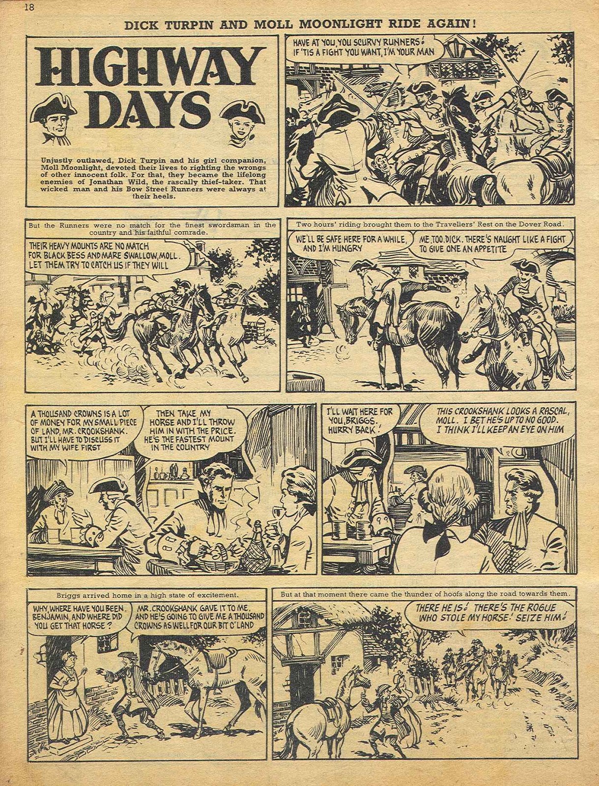 Old-fashioned Comics: Sun #164 - #168 Amalgamated Press, 1949 Series