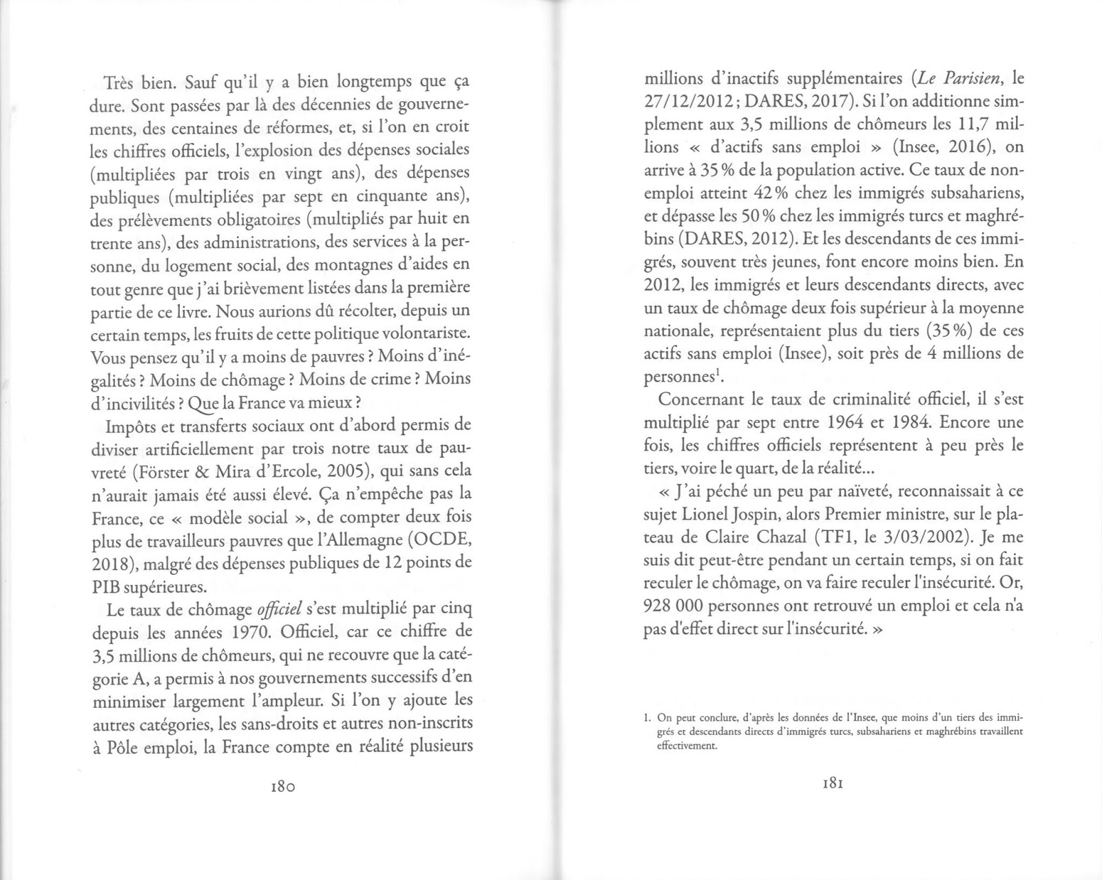 école : références: Laurent Obertone, La France interdite (2018)