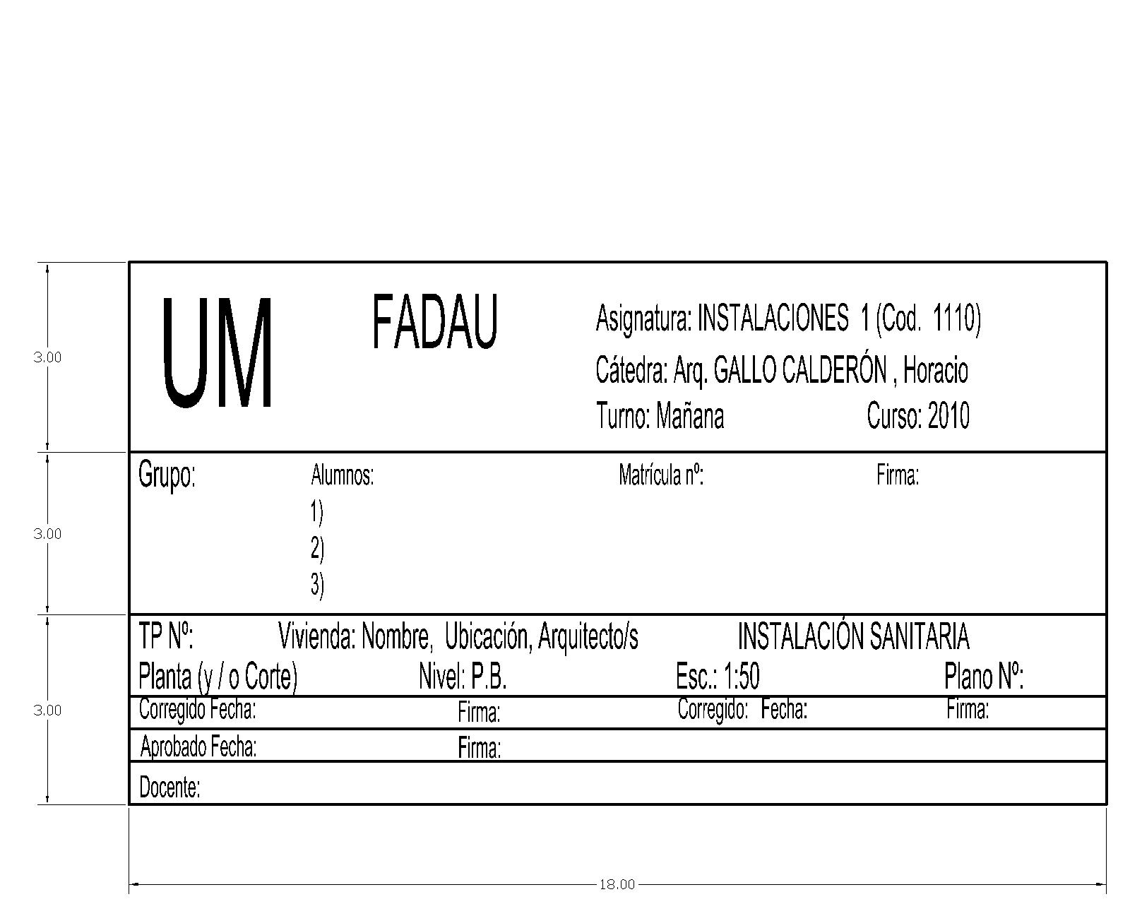 Instalaciones I - Facultad de Arquitectura / U.M.: noviembre 2013