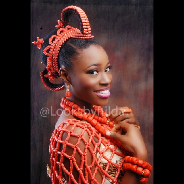 M.A.C.K BEAUTY AND FASHION: The stunning Edo traditional bridal look.