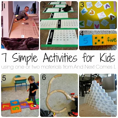 50+ Simple Play & Learning Ideas for Kids Using One or Two Materials ...