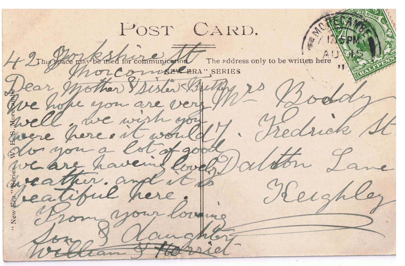Postcards from the Great War: Morecombe and the Mysterious Mrs. Boddy