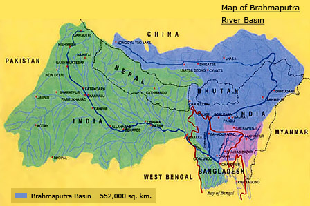 Brahmaputra River Map