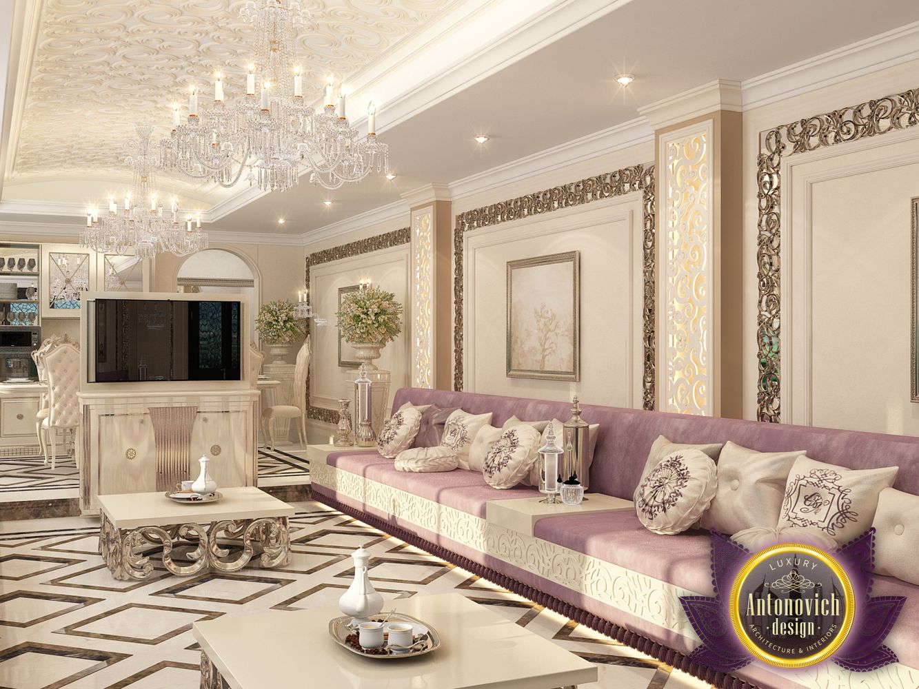 LUXURY ANTONOVICH DESIGN UAE: Living room in the eastern style of ...