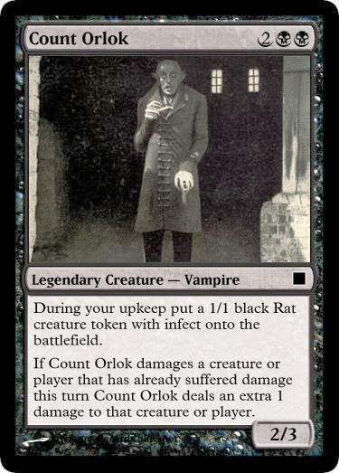 Magic the Gathering fan-made cards: Count Orlok (Nosferatu movie)